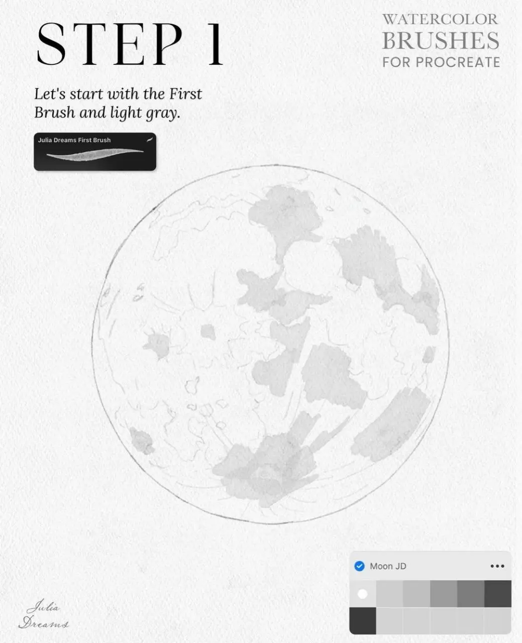 Step by step drawing moon for procreate Free Download