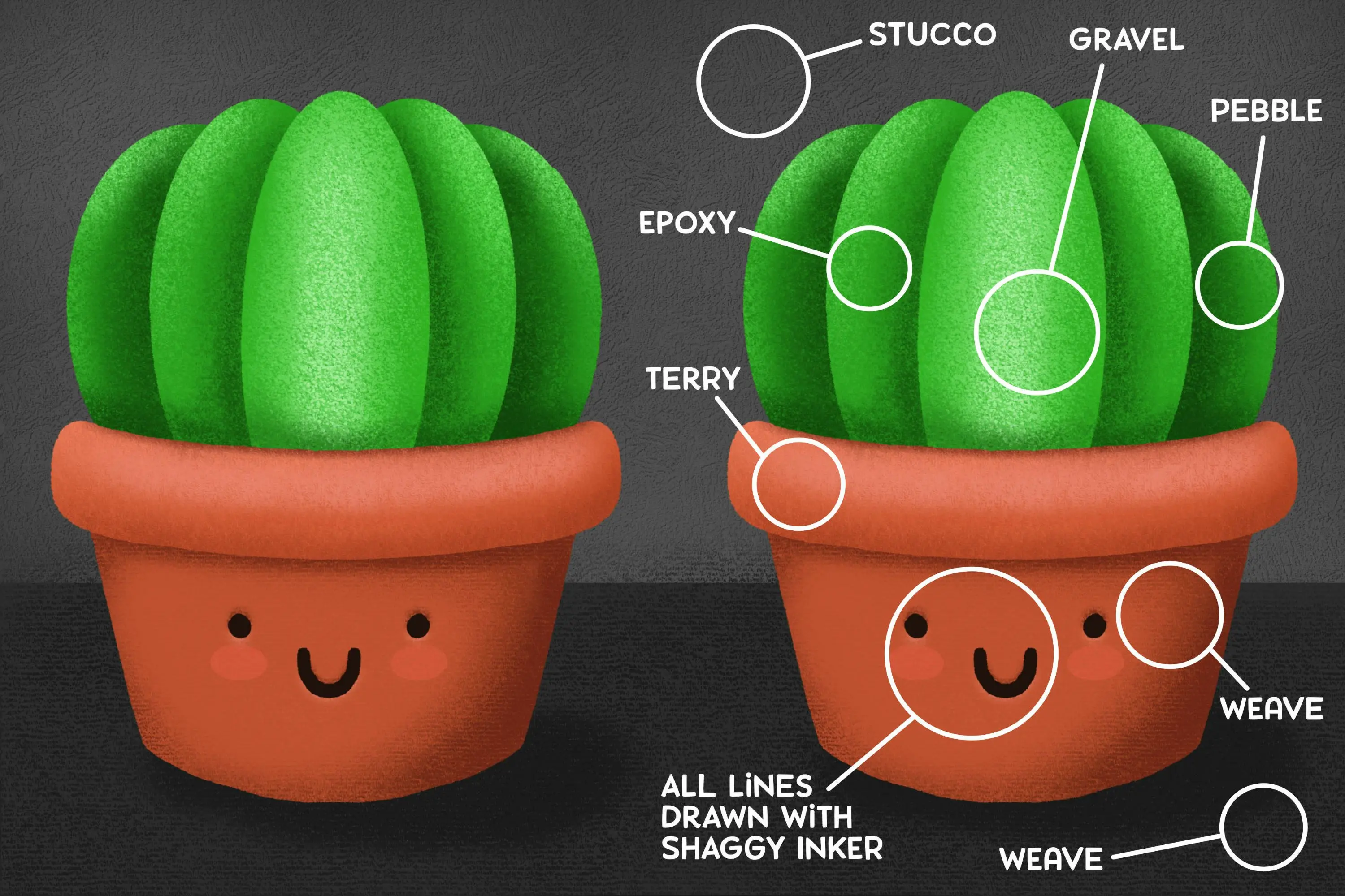 Texture Shader Brushes for Procreate! 19 Gritty Brush Set! - Brushes Pack