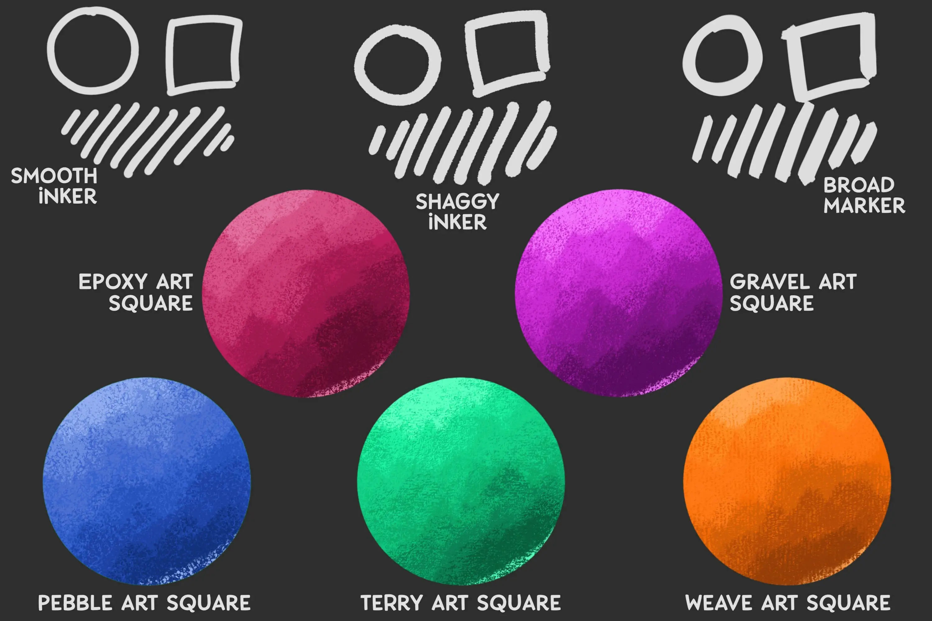 Texture Shader Brushes for Procreate! 19 Gritty Brush Set! Free Download