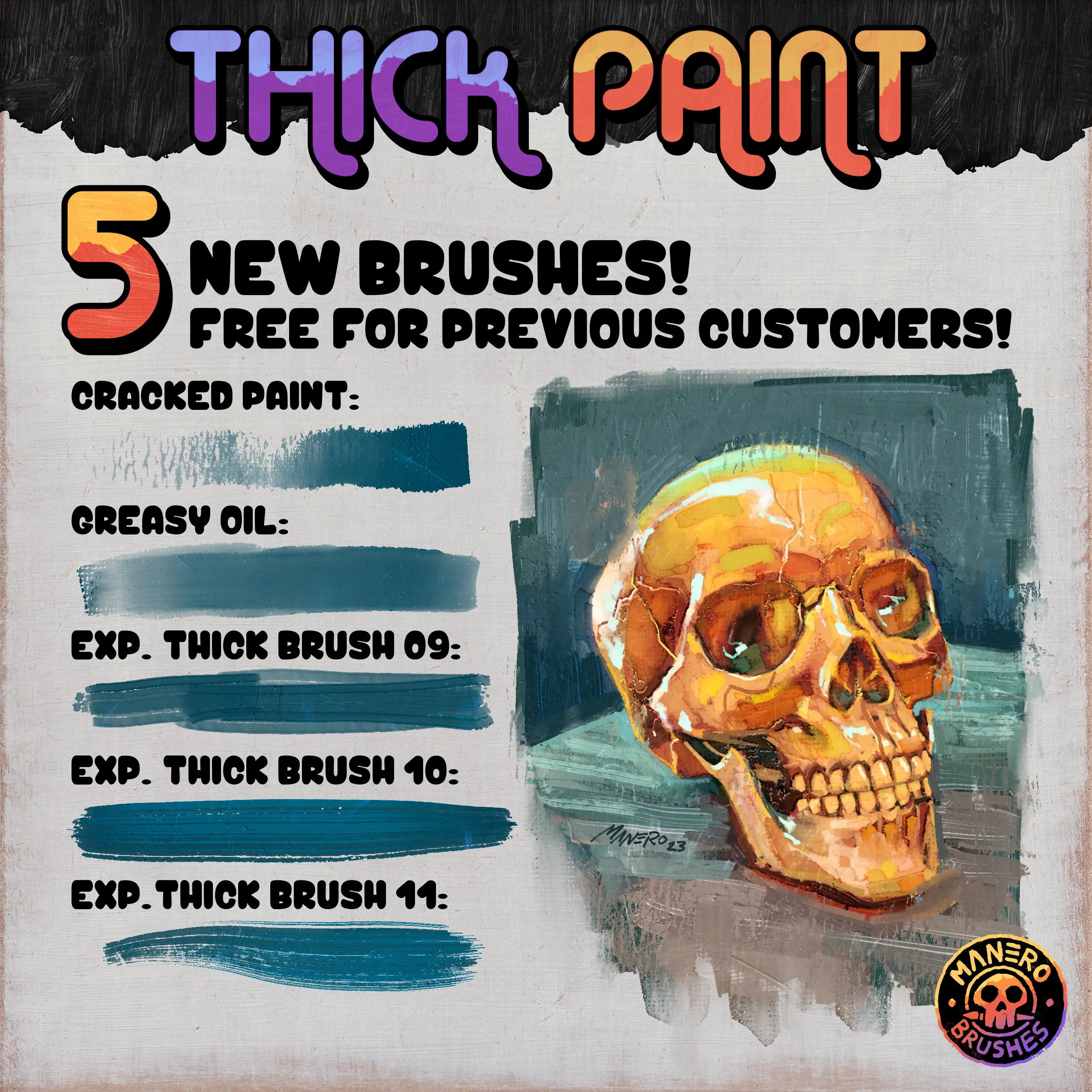 Thick paint brushes procreate - Brushes Pack