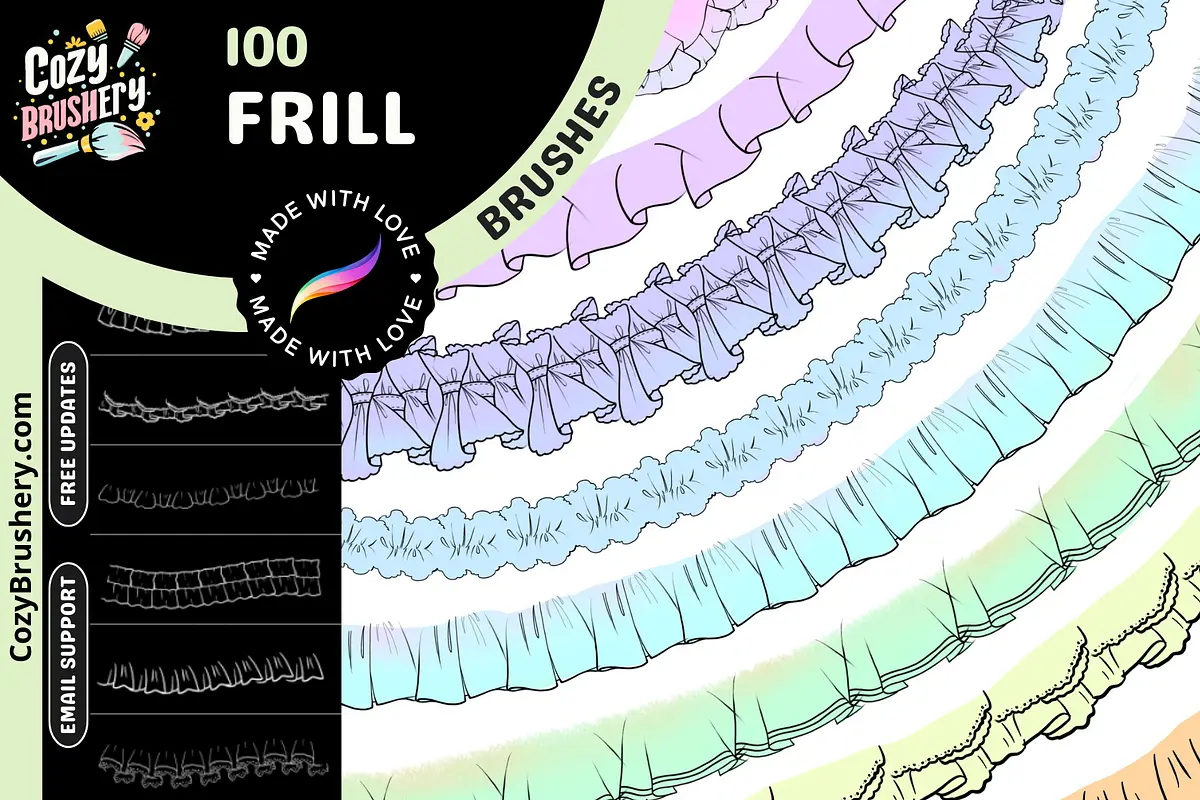 Ultimate Frill Ruffle Brushes - Brushes Pack