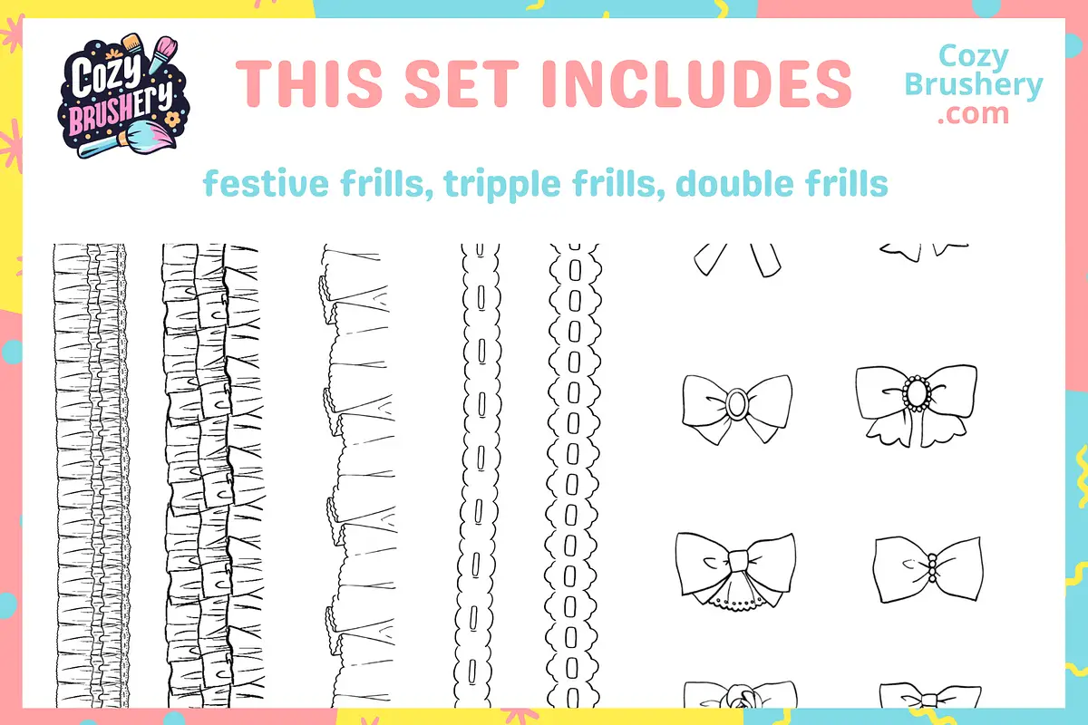 Ultimate Frill Ruffle Brushes - Brushes Pack