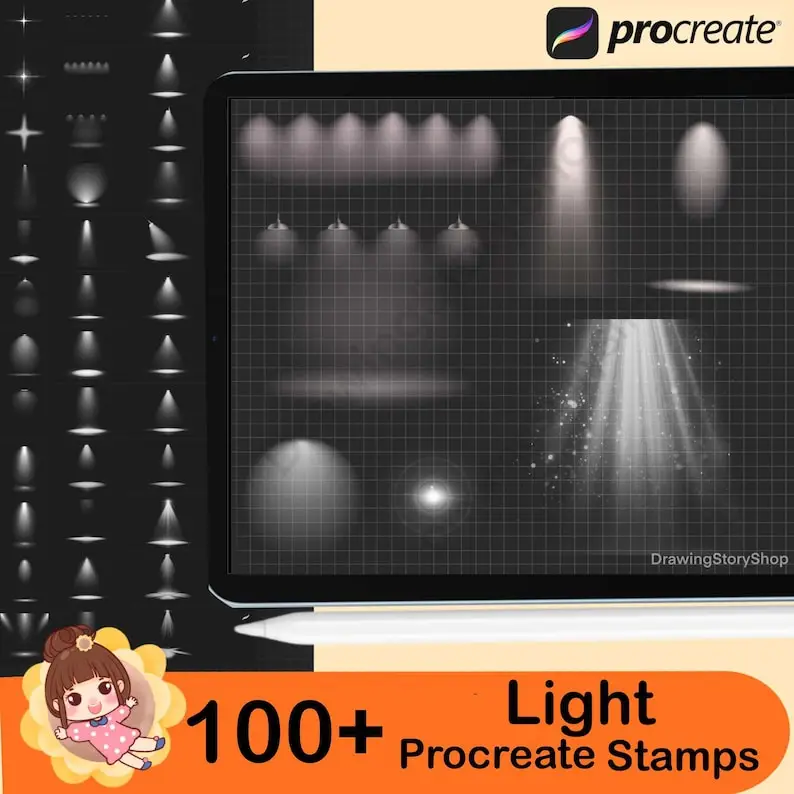 370+ Procreate Light Brushes – Windows Shadows & Sparkling Effects