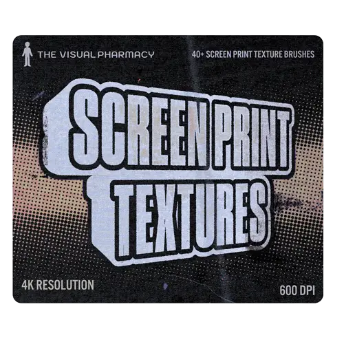 40+ Screen Print Texture Brushes for Photoshop