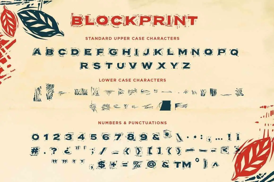Blockprint Font & Brush Pack for Adobe Illustrator & Photoshop
