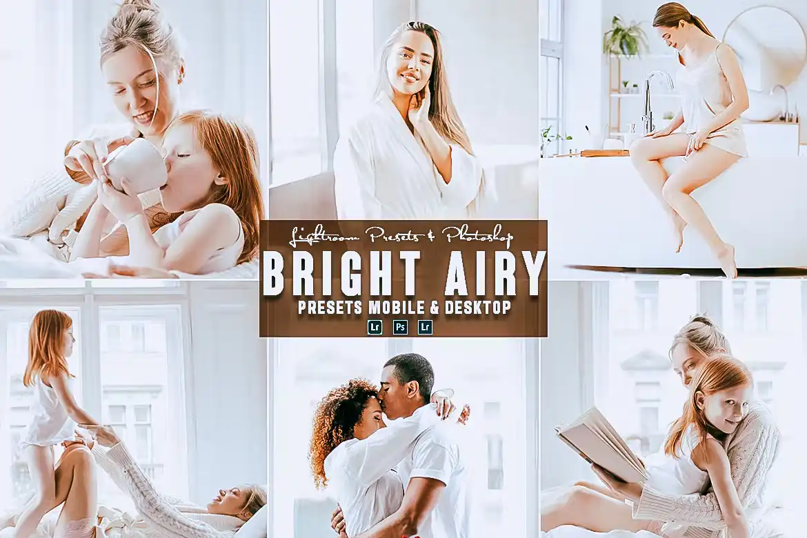 Bright airy Photoshop Action & Lightrom Presets Free Download