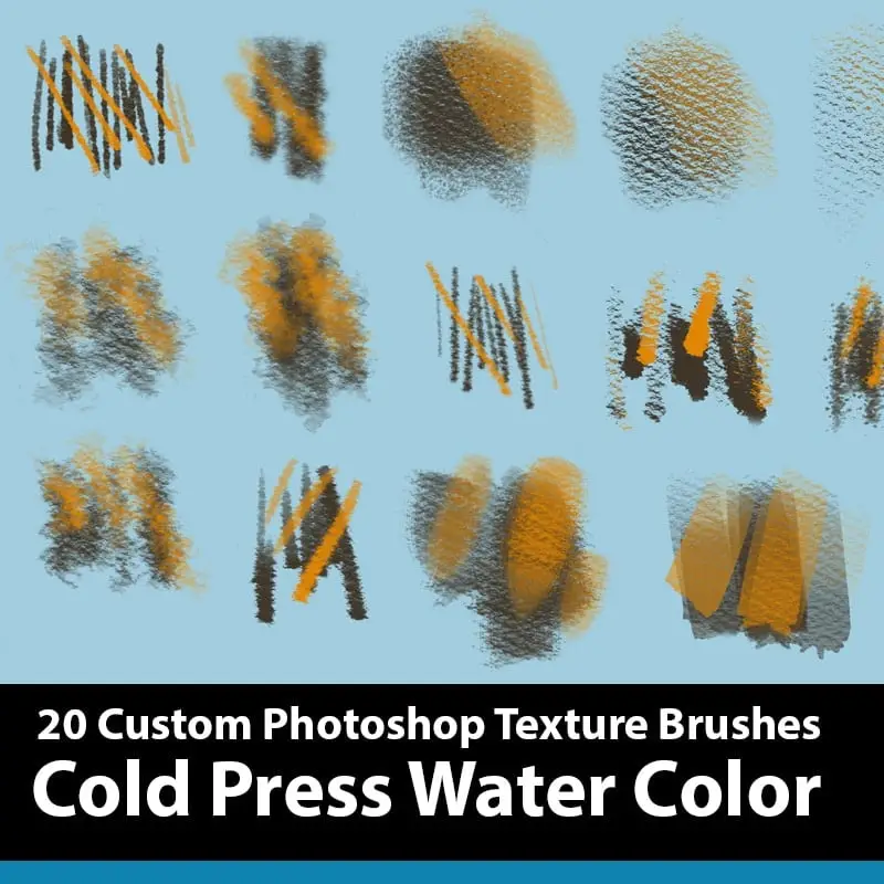 Cold Press Watercolor Texture Brushes for Procreate – Realistic Paper ...