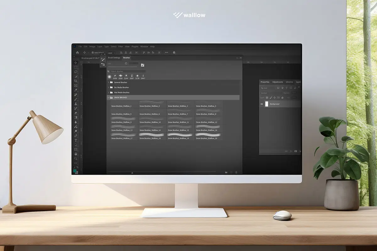 Realistic Snow Photoshop Brushes – Winter Snowfall & Overlay