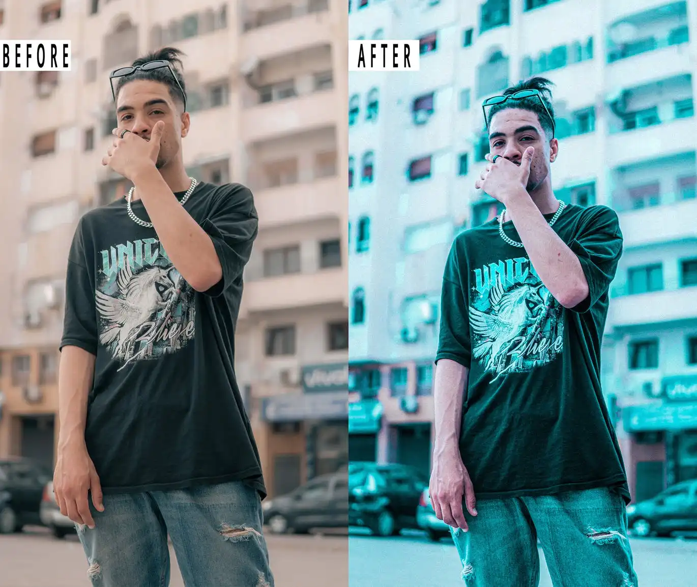 Street Portrait Photoshop Action & Lightrom Preset Free Download