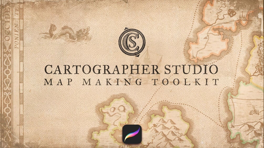 Procreate Map Making Brushes | Cartographer Studio Kit