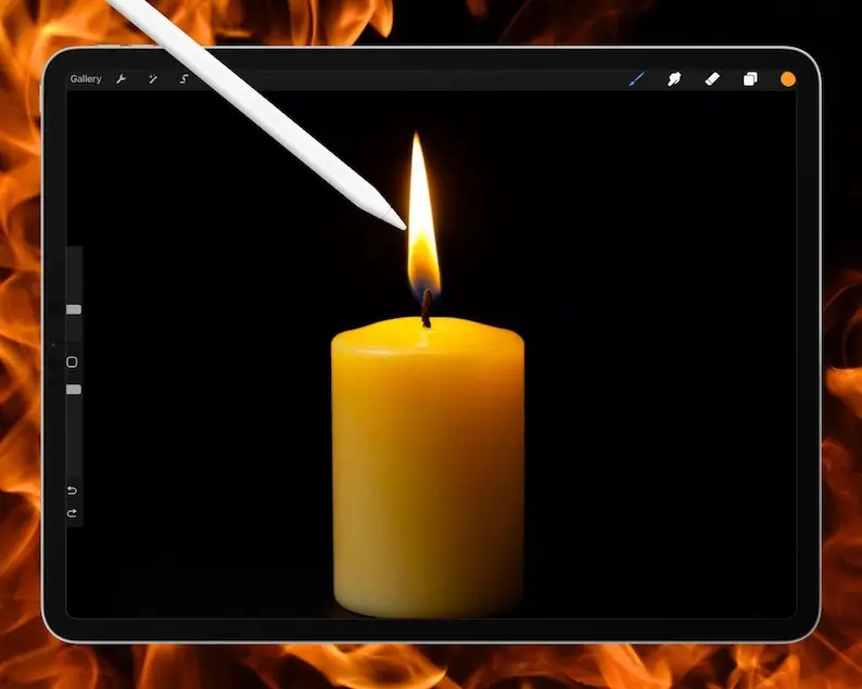 40+ Realistic Fire Brushes & Stamps for Procreate