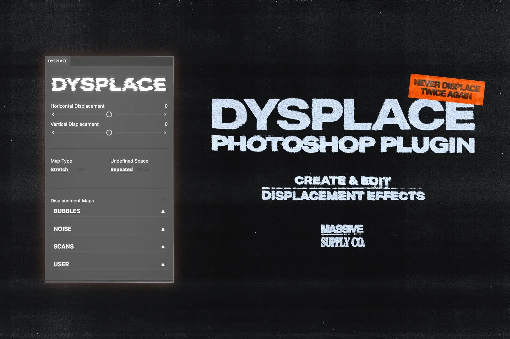 DYSPLACE – Non-Destructive Displacement Plugin for Photoshop