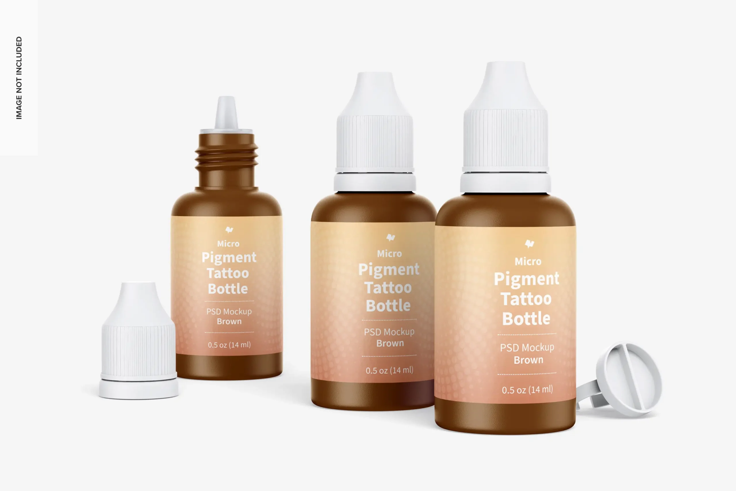 0 5 Oz Micro Pigment Tattoo Bottles Mockup