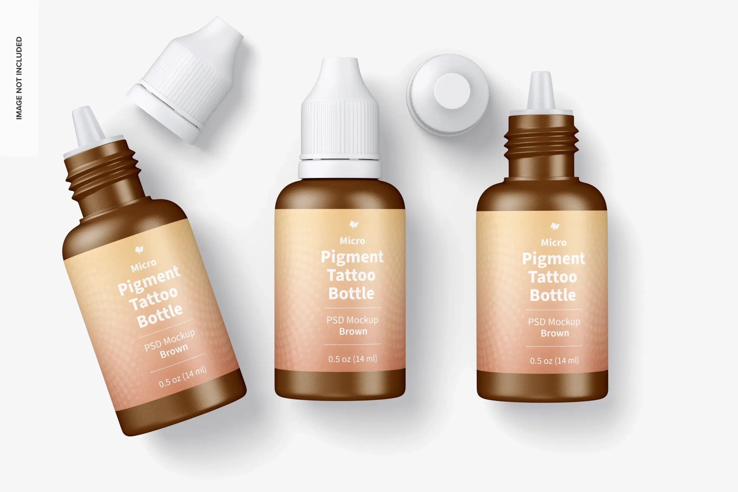 0 5 Oz Micro Pigment Tattoo Bottles Mockup
