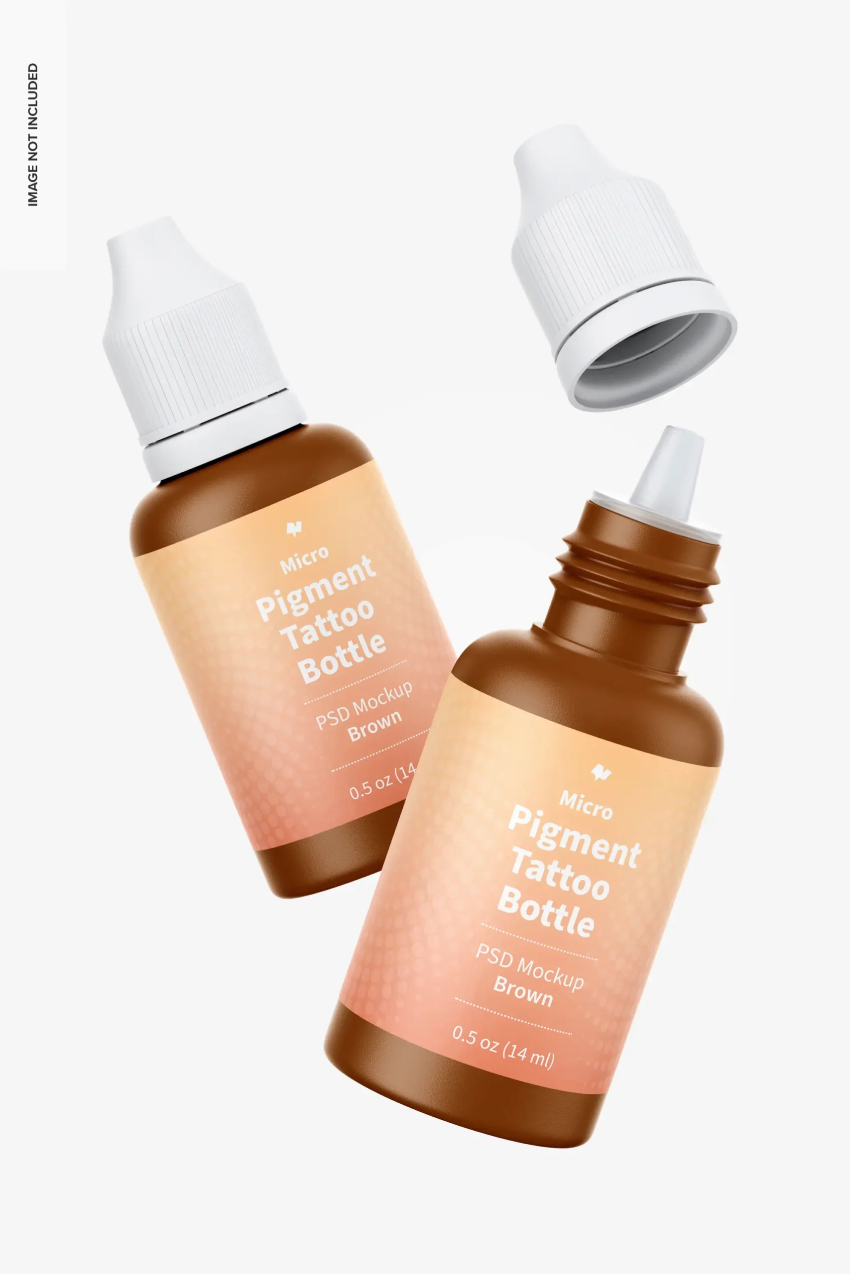 0 5 Oz Micro Pigment Tattoo Bottles Mockup