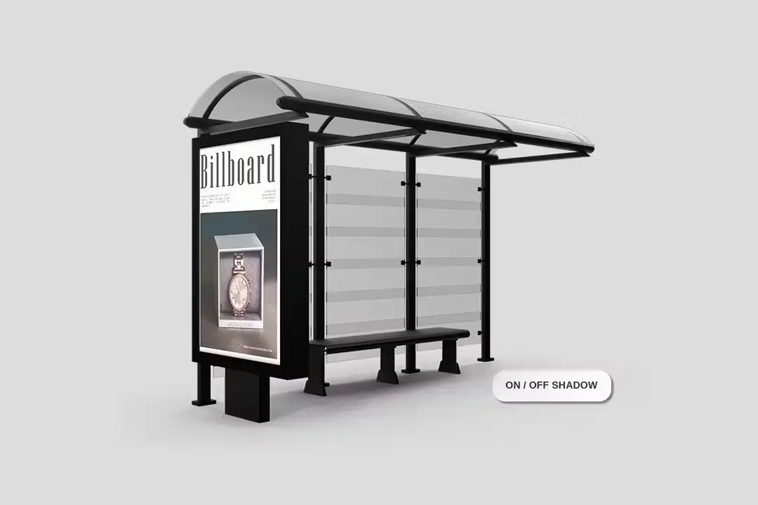 Billboard Bus Station Mockup for Photoshop