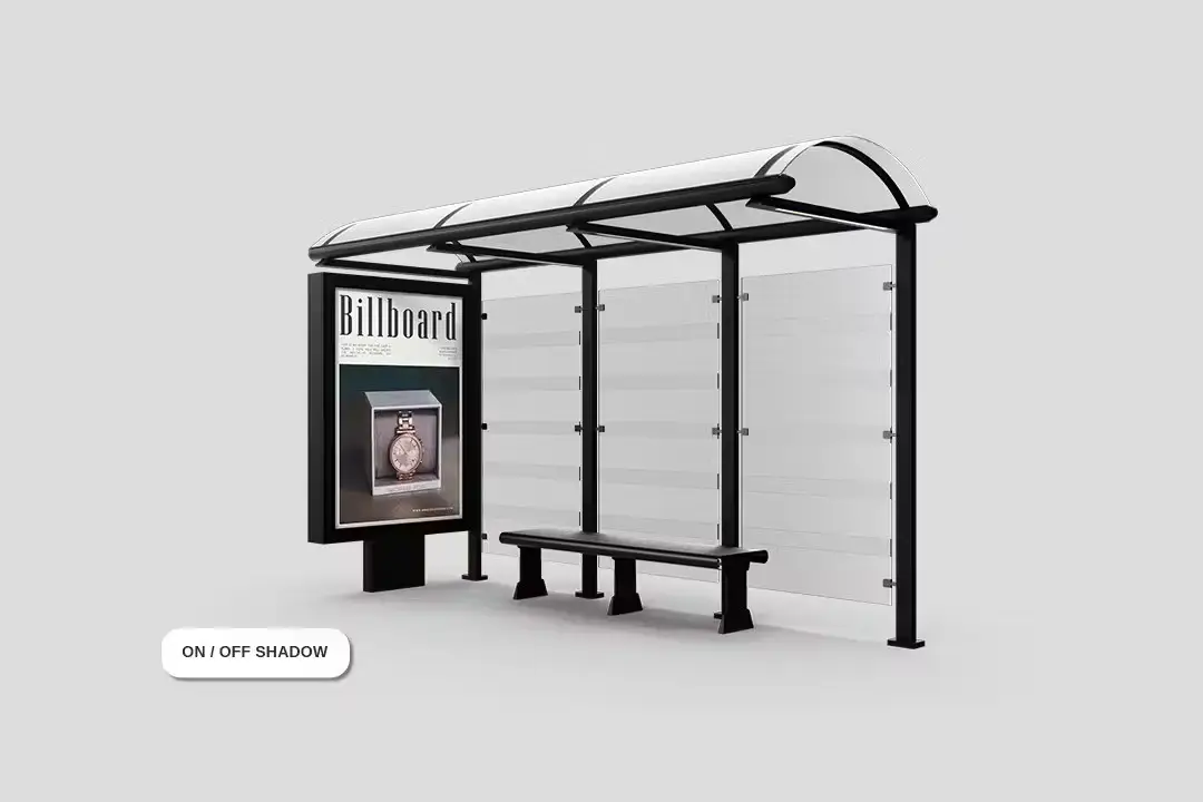 Billboard Bus Station Mockup for Photoshop
