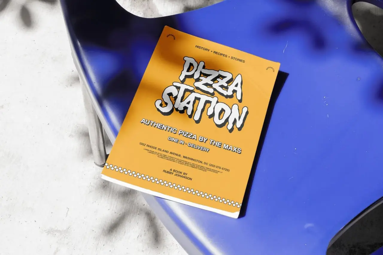 Book Cover On A Chair Mockup