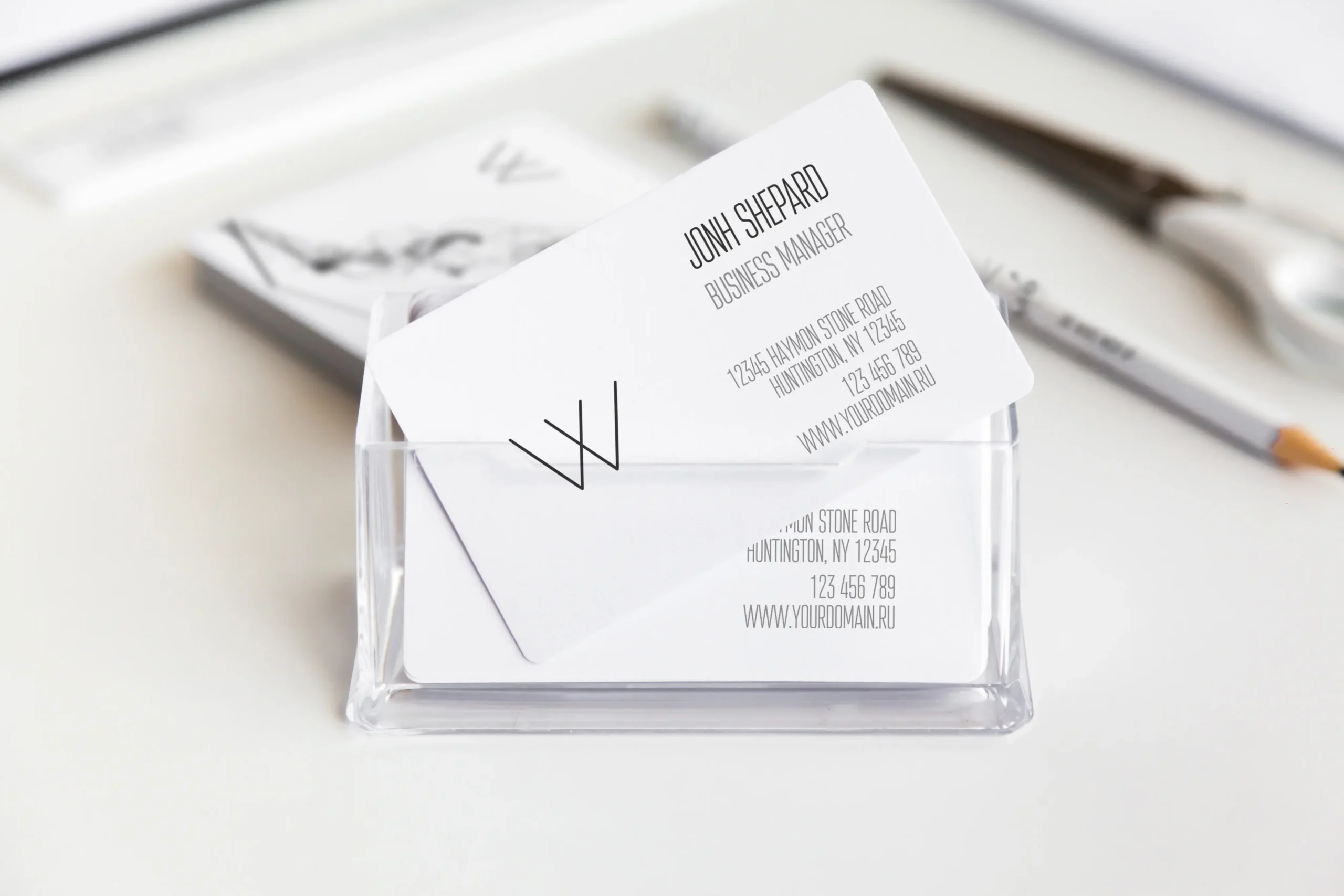 Business Card Mock-Up for Photoshop