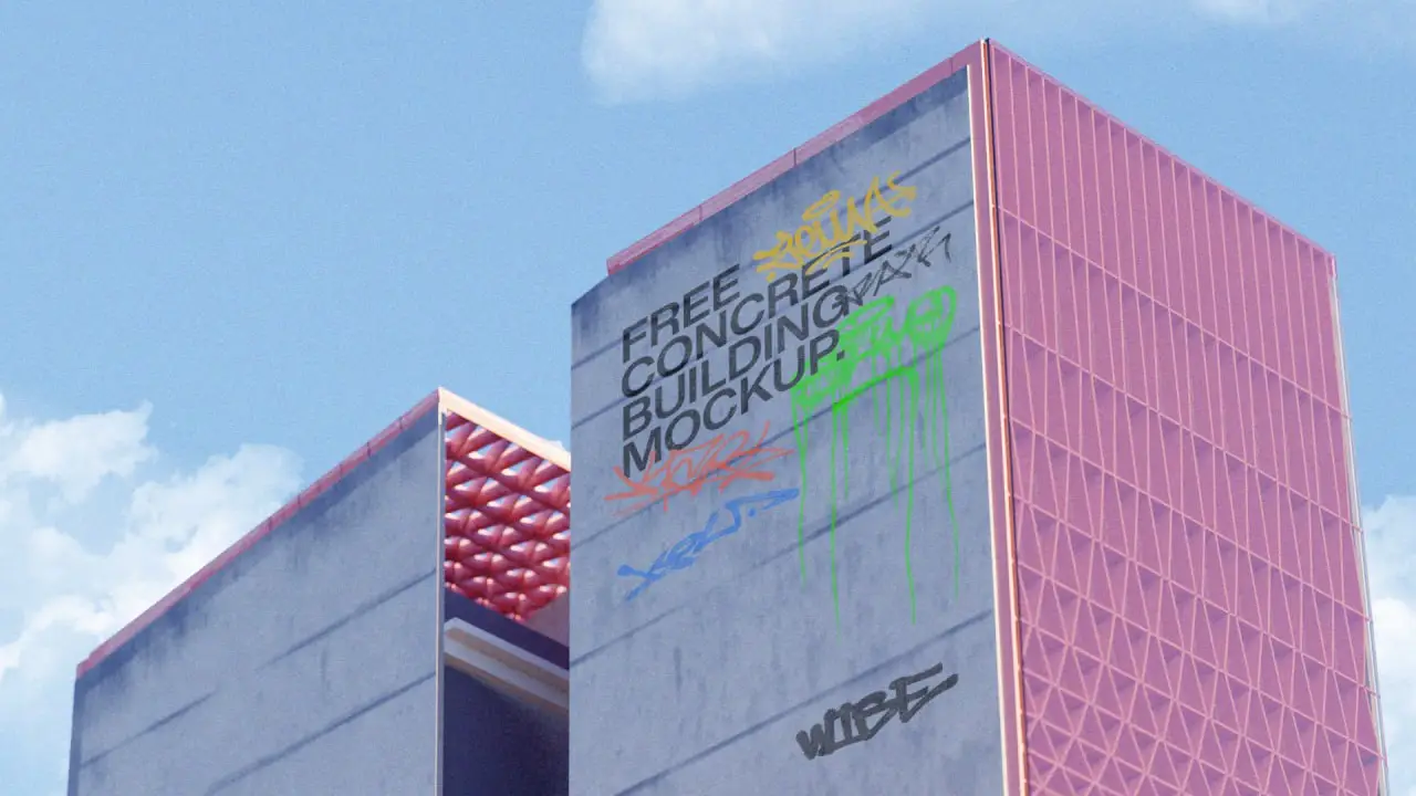 Concrete Building PSD Mockup