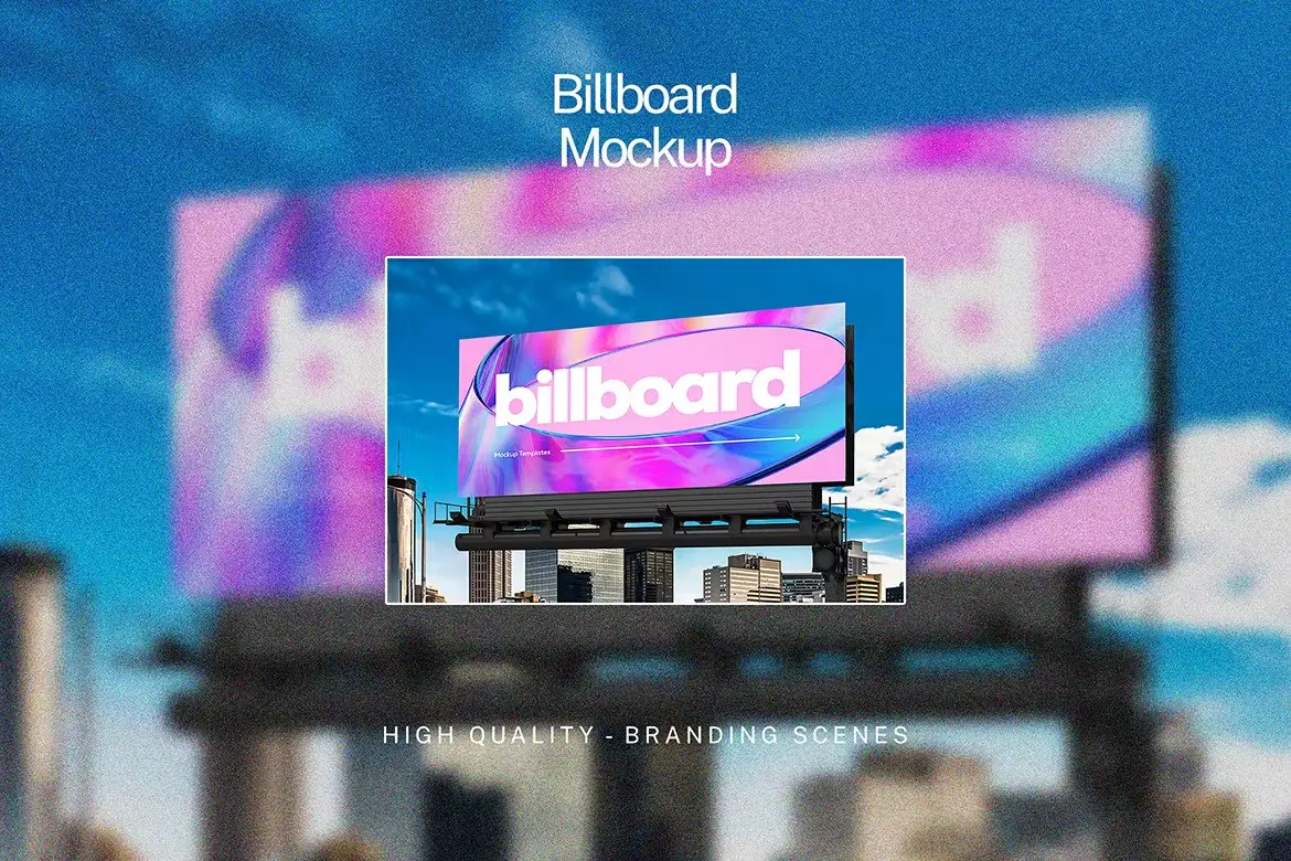 Daylight Billboard Mockup for Photoshop