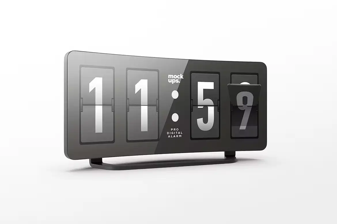 Digital Alarm Mockup for Designers