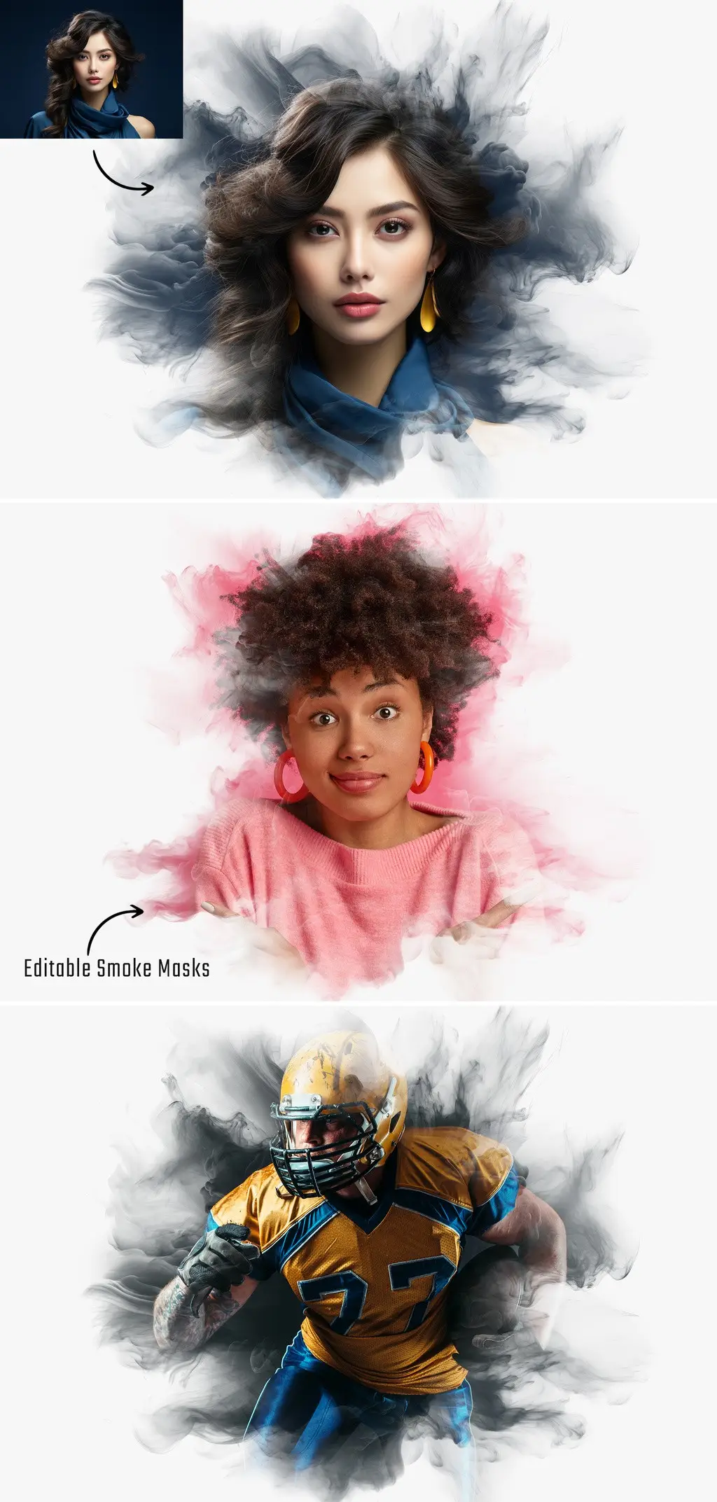 Dispersion Smoke Photo Effect Mockup