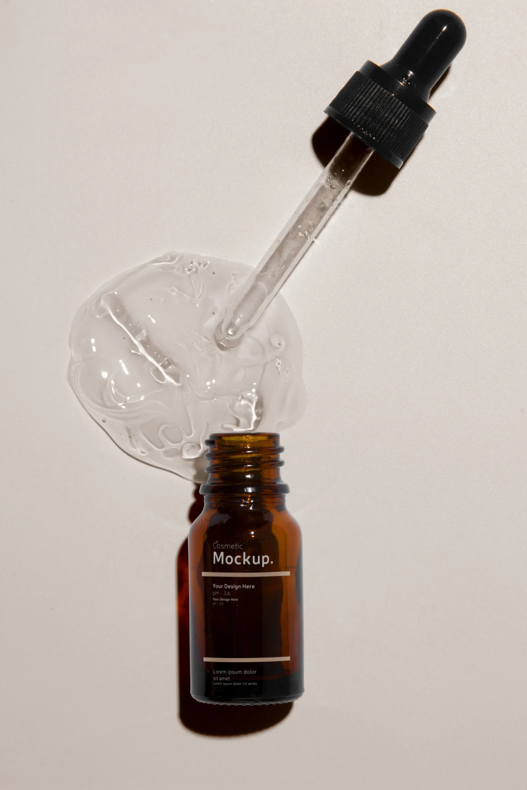 Flat Lay Fluid Product Mockup for Photoshop
