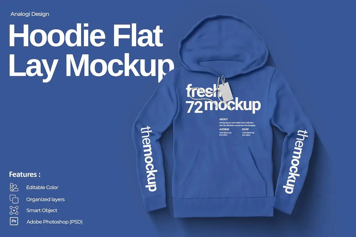Flat Lay Hoodie Mockup for Your Designs