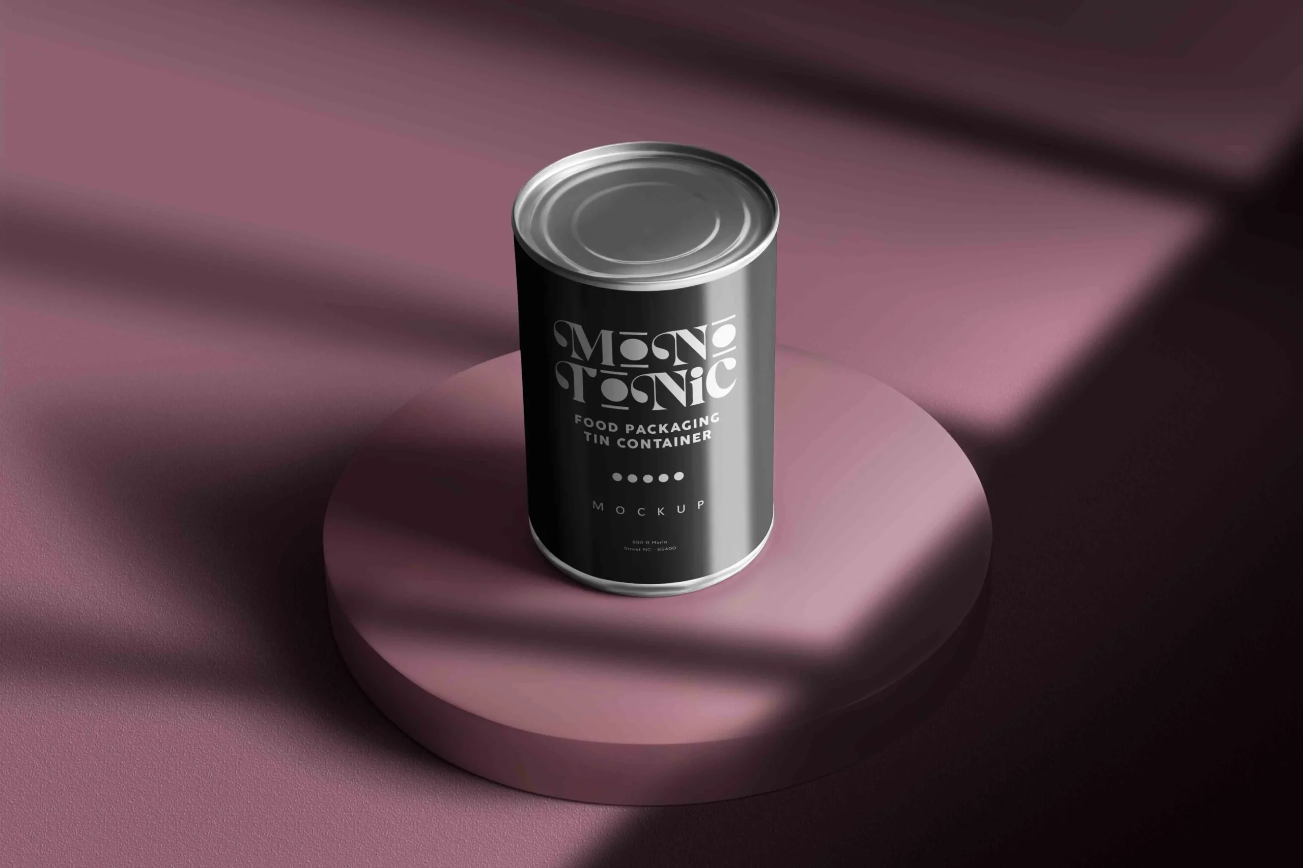 Food Packaging Tin Container Mockups