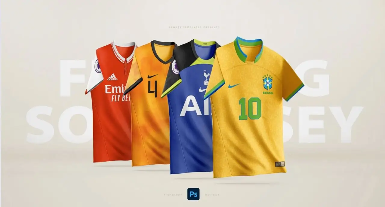 Ghost Soccer Jersey Template for Photoshop