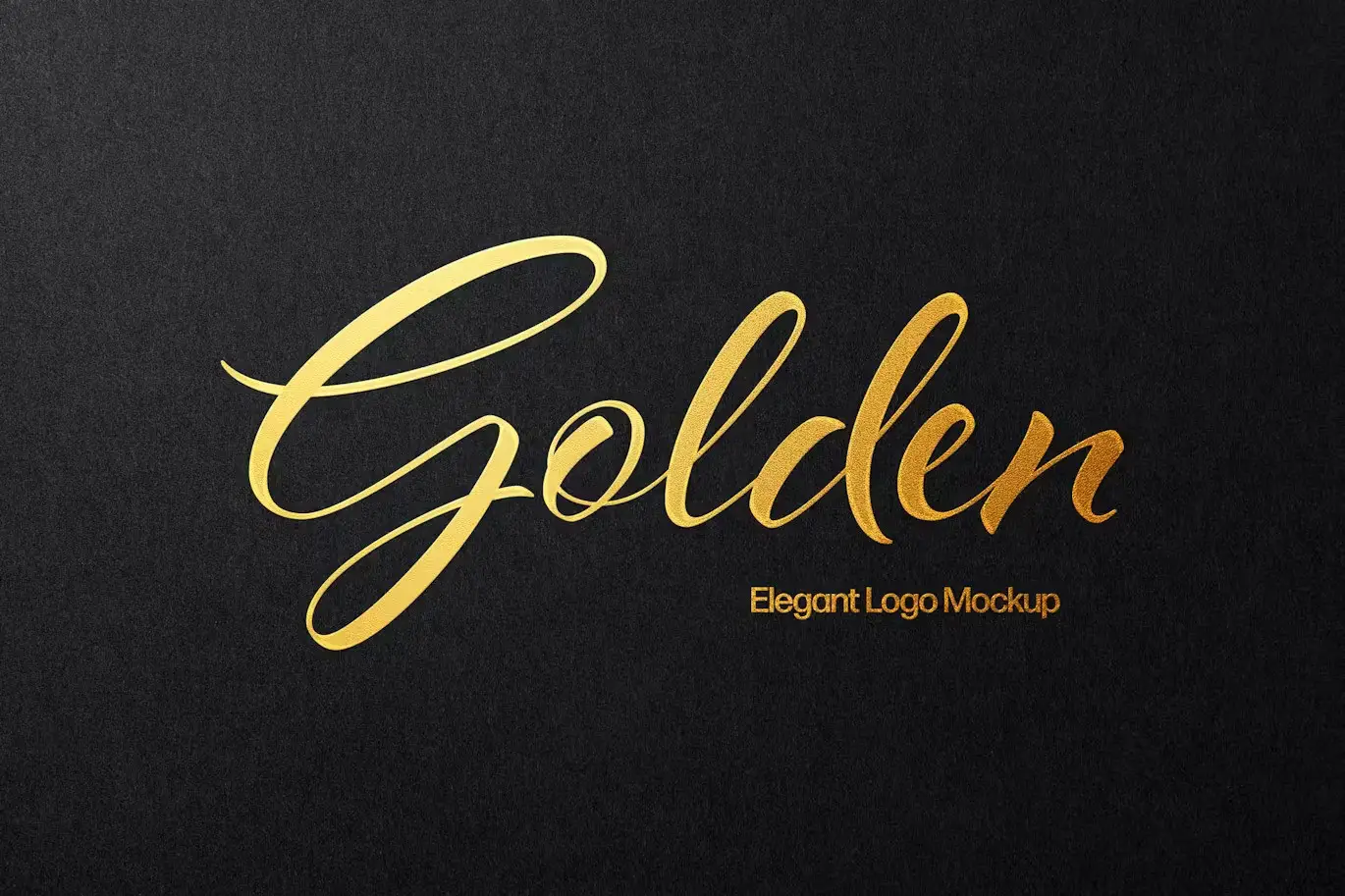 Gold Foil Logo Mockup for Photoshop