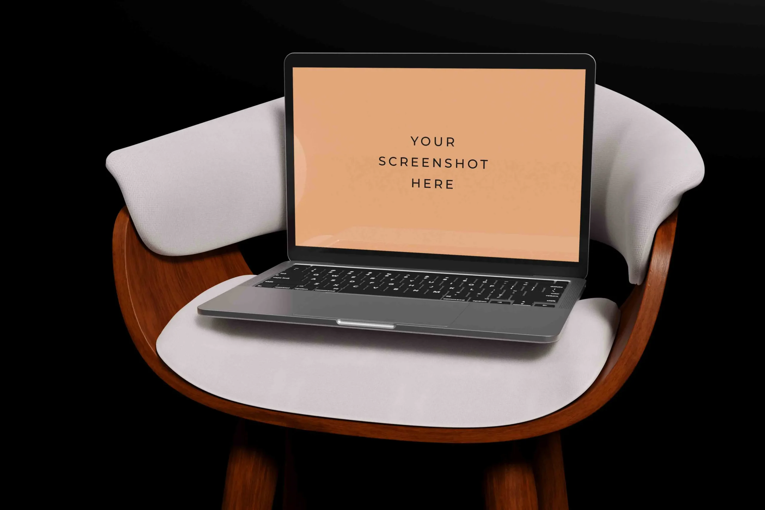 Macbook Pro Stool Mockup - Showcase Your Designs