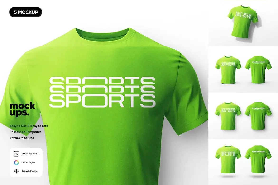 Male T-Shirt Mockup for Designers