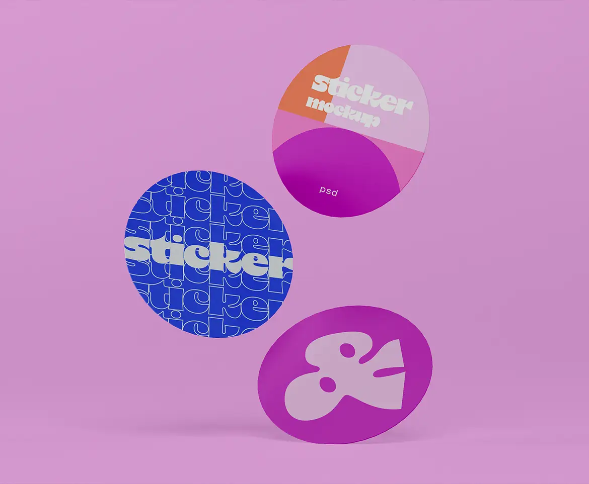 Stickers Mockup for Creative Designs