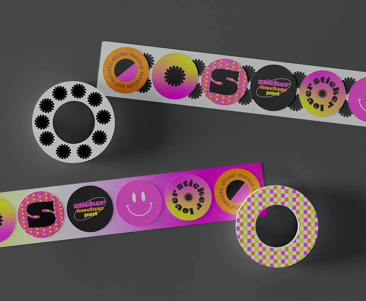 Stickers Mockup for Creative Designs