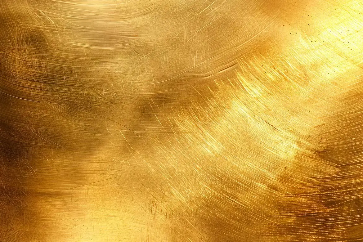 10 Scratched Gold Metal Texture - High-Quality Overlays