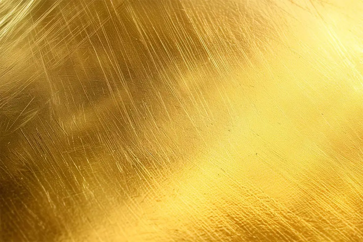 10 Scratched Gold Metal Texture - High-Quality Overlays