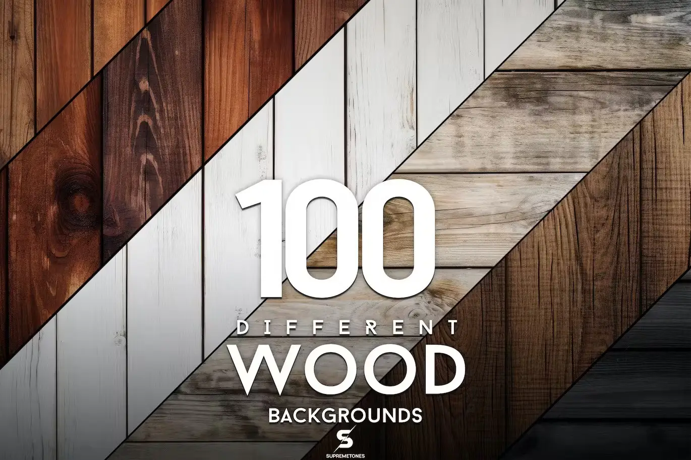 100 Wood Backgrounds - Seamless Textures Patterns