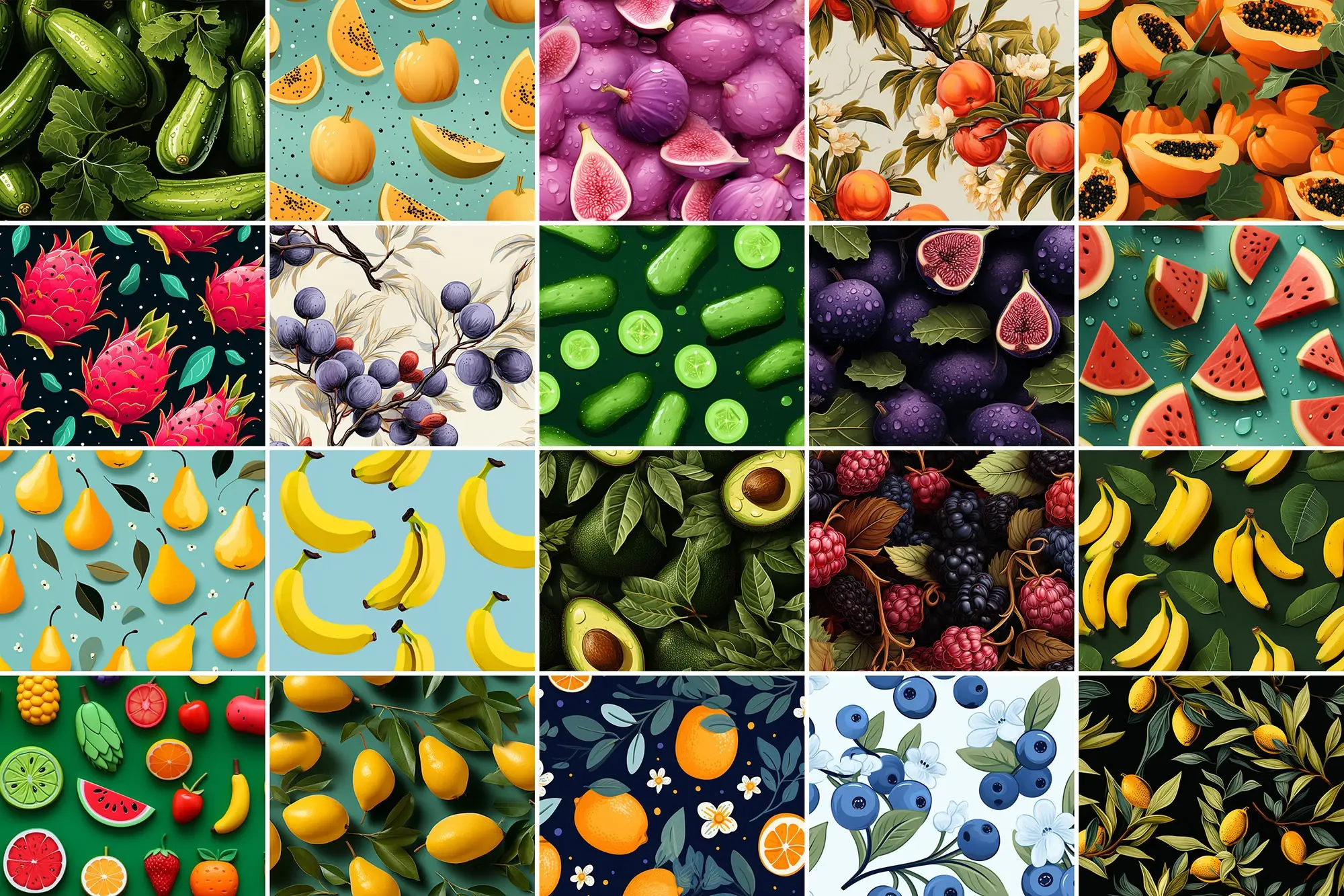 1000+ Fruit Patterns for Creative Designs