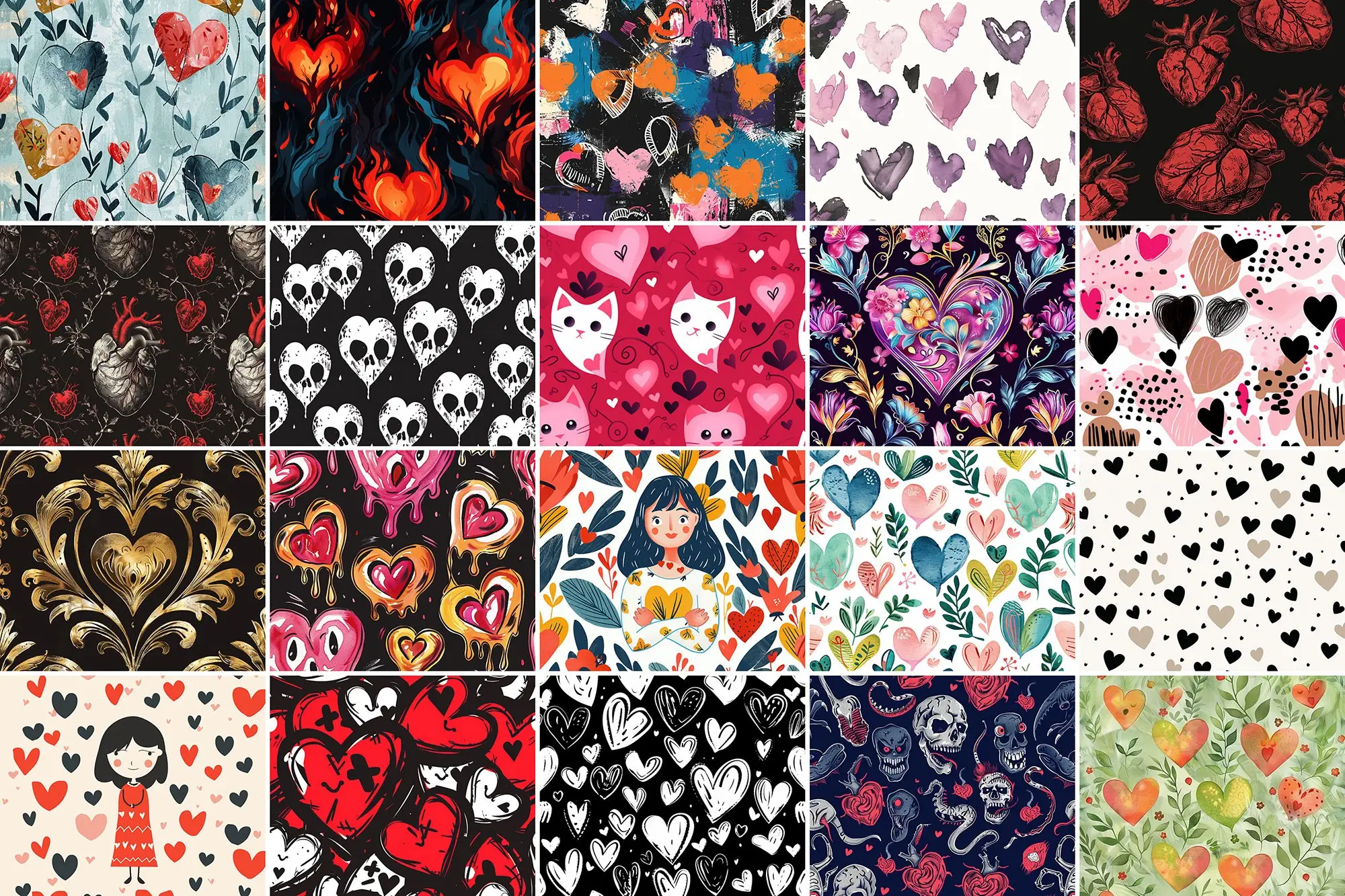 1000+ Heart Patterns for Creative Designs