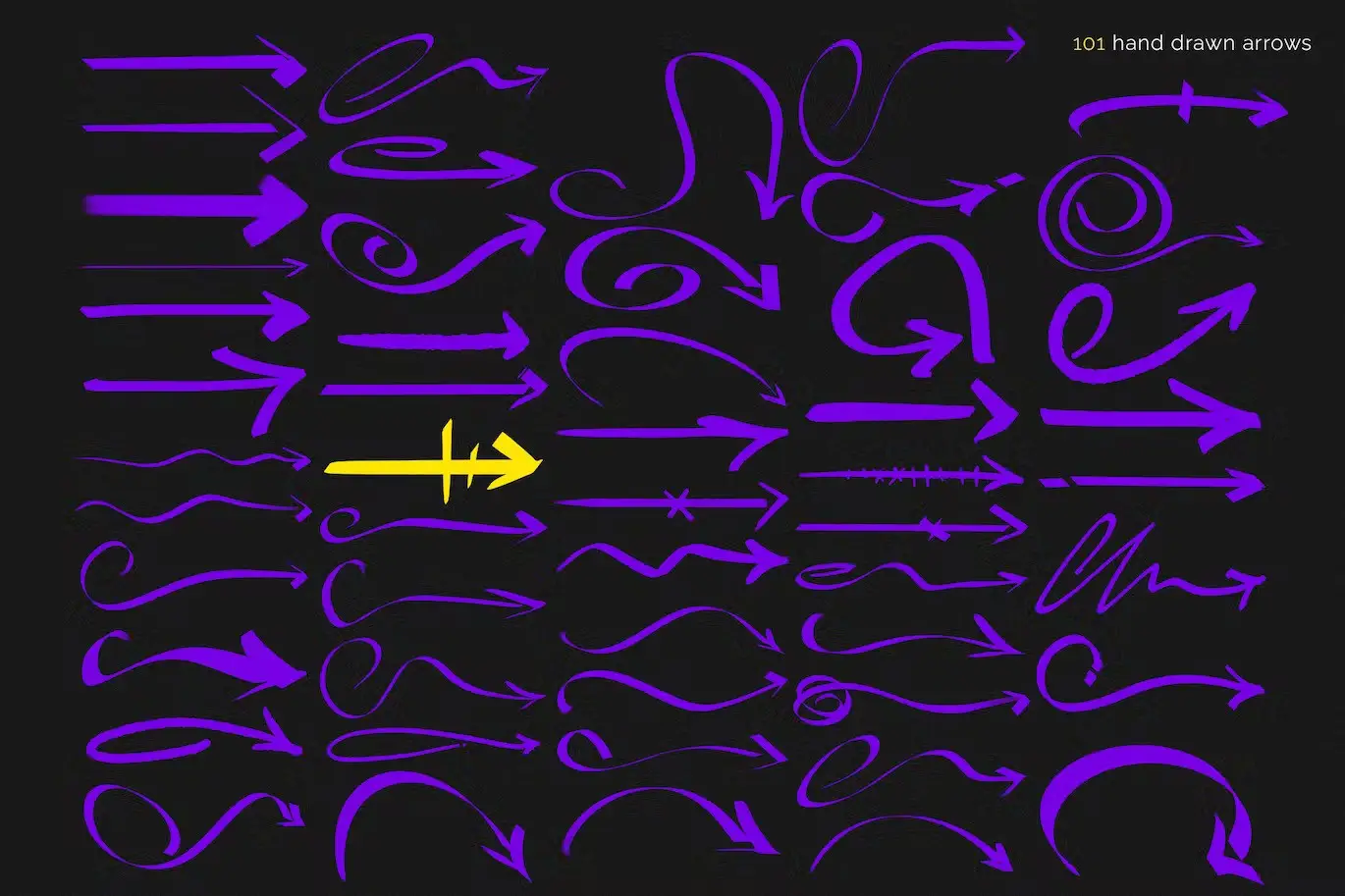 101 Hand Drawn Arrows for Creative Designs