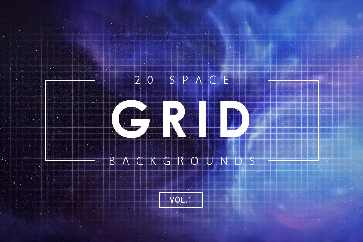 20 Space Grid Backgrounds - Digital Design Assets