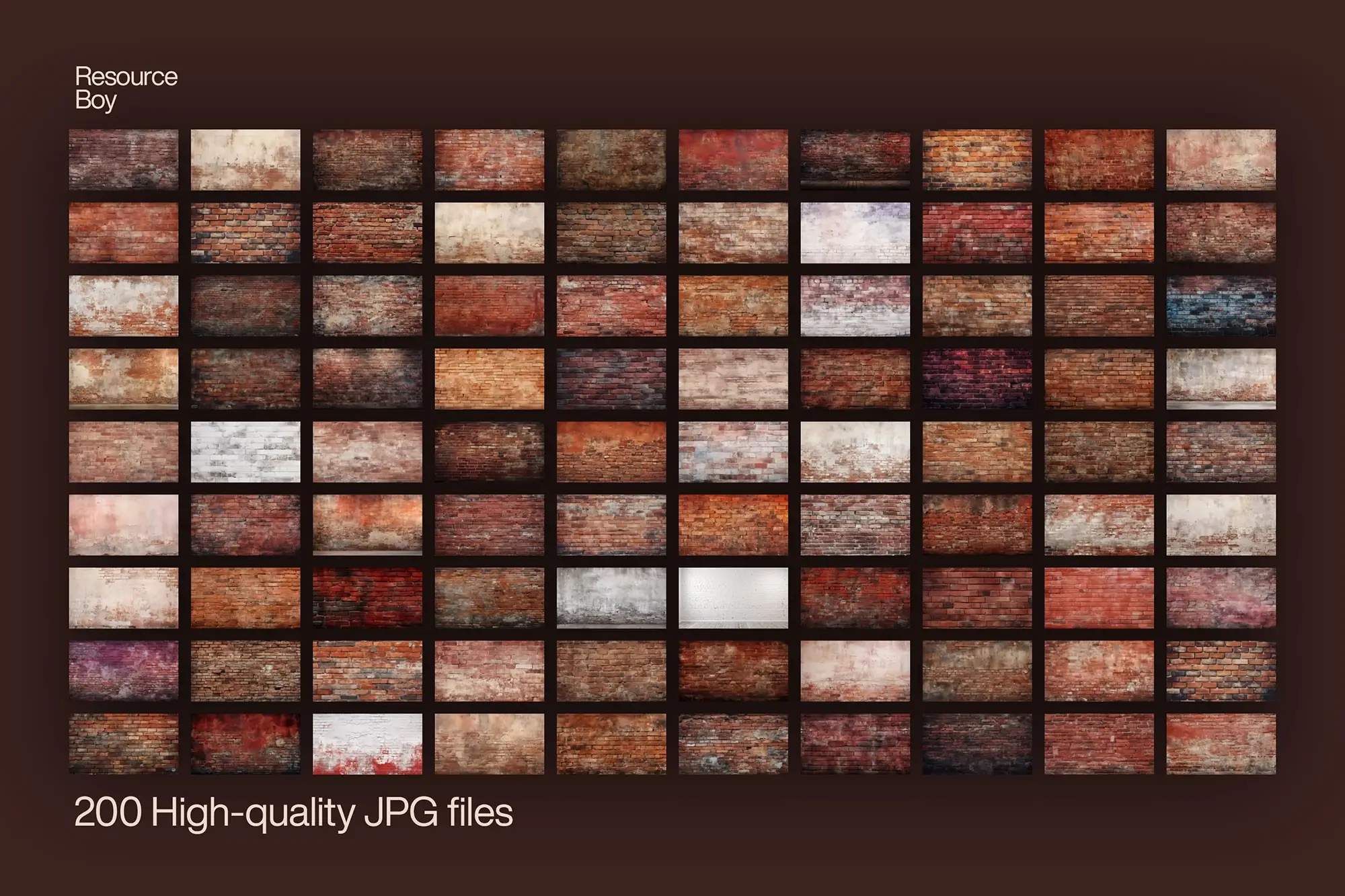 200 Brick Wall Textures Collection