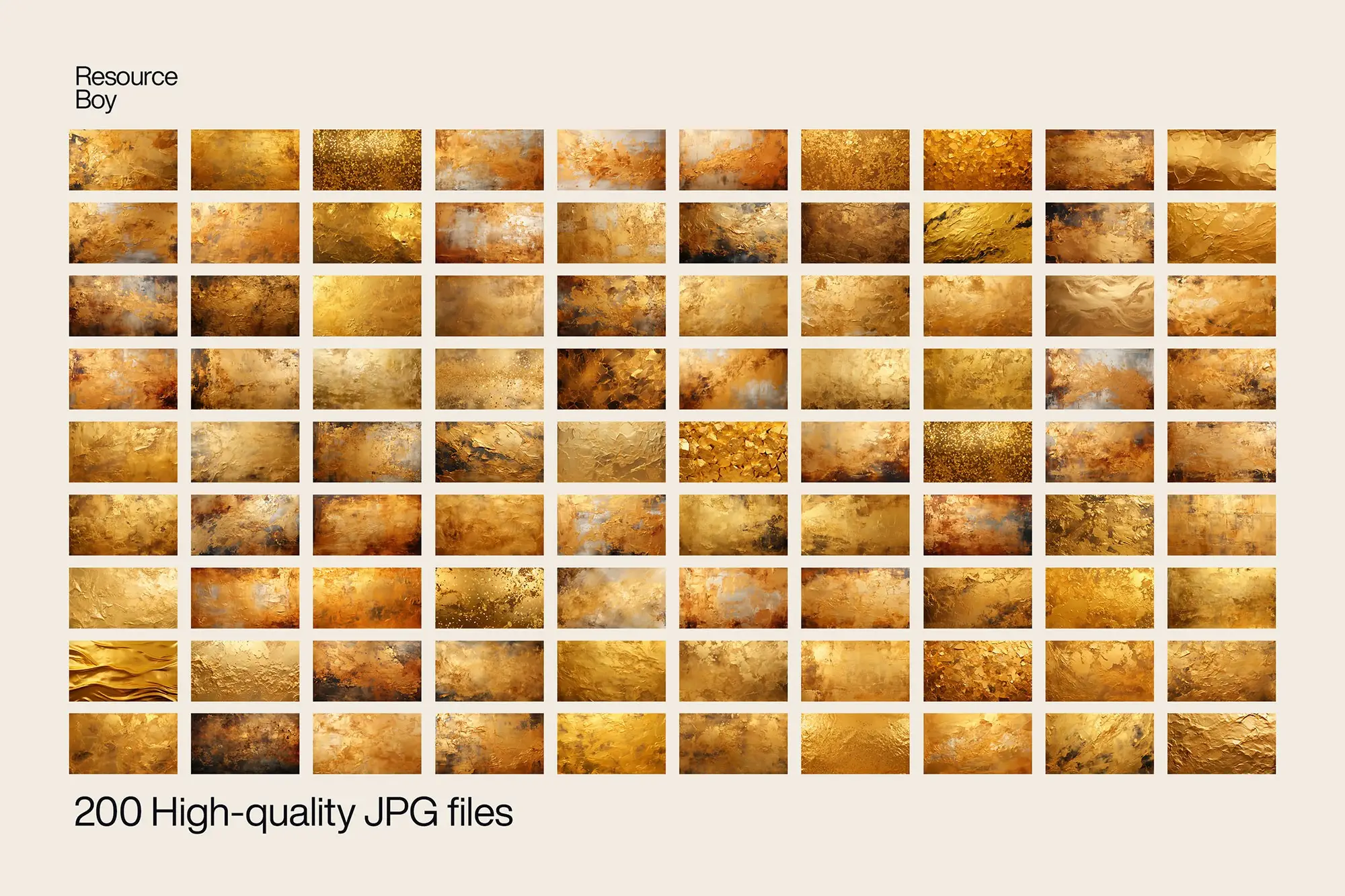 200 Gold Textures for Design Projects