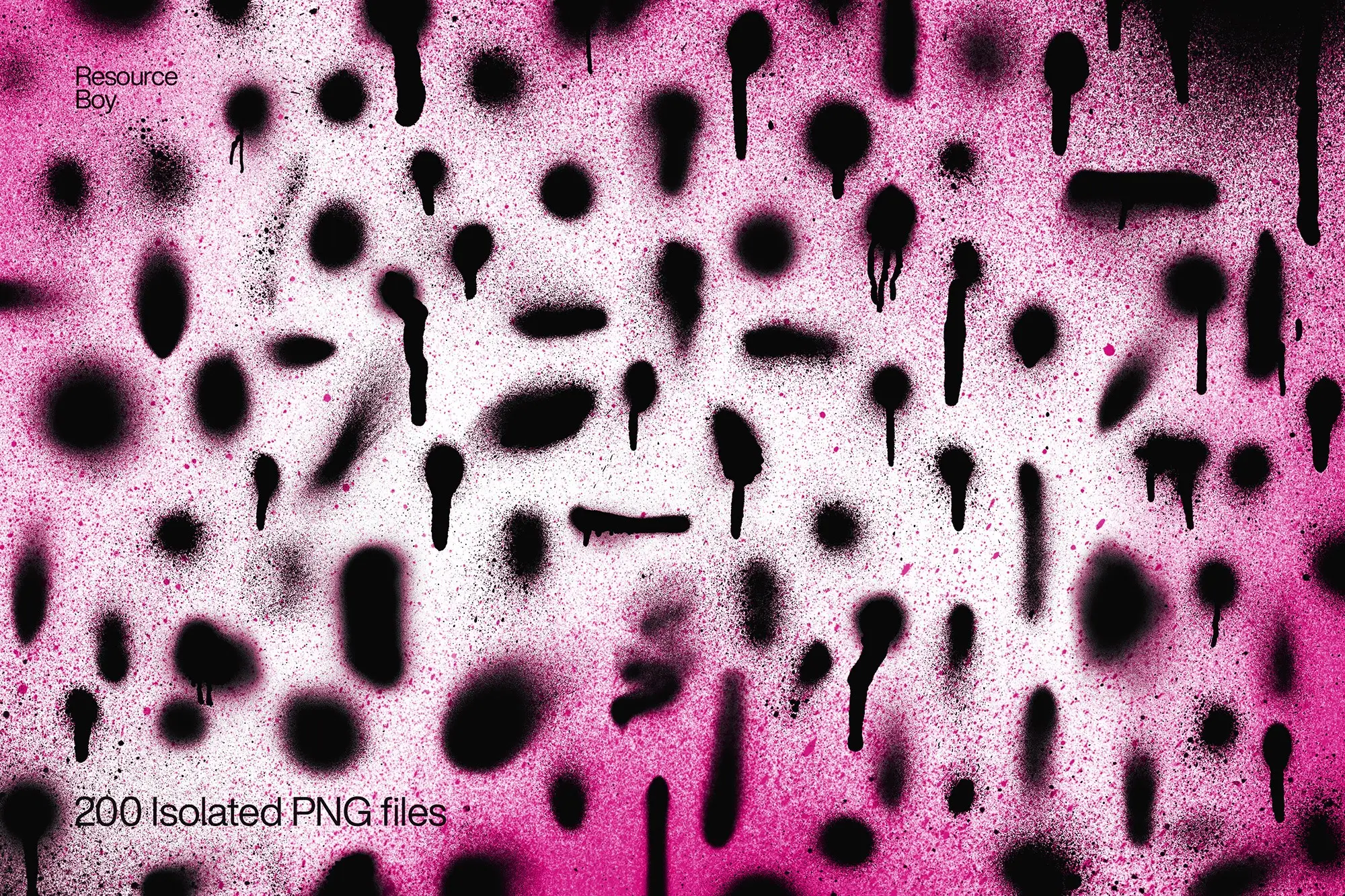 200 Spray Paint Textures for Digital Design