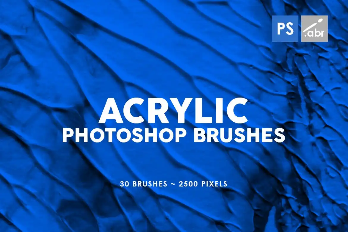 30 Acrylic Texture Photoshop Brushes for Procreate
