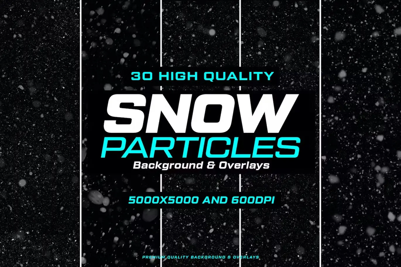 30 Snow Particles Background & Overlays