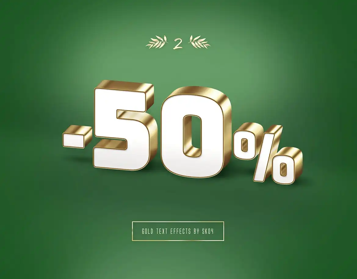 3D Gold Text Effects - 10 PSD Files