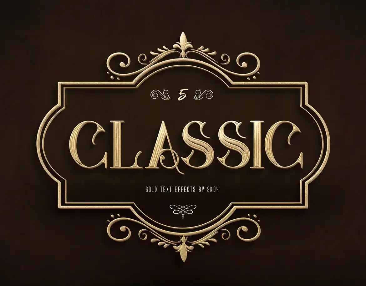 3D Gold Text Effects - 10 PSD Files